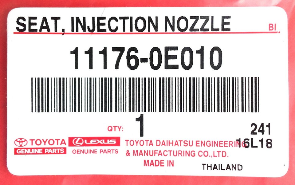 11176-0E010 Fuel Injection Nozzle Holder Seal Ring for Toyota ...