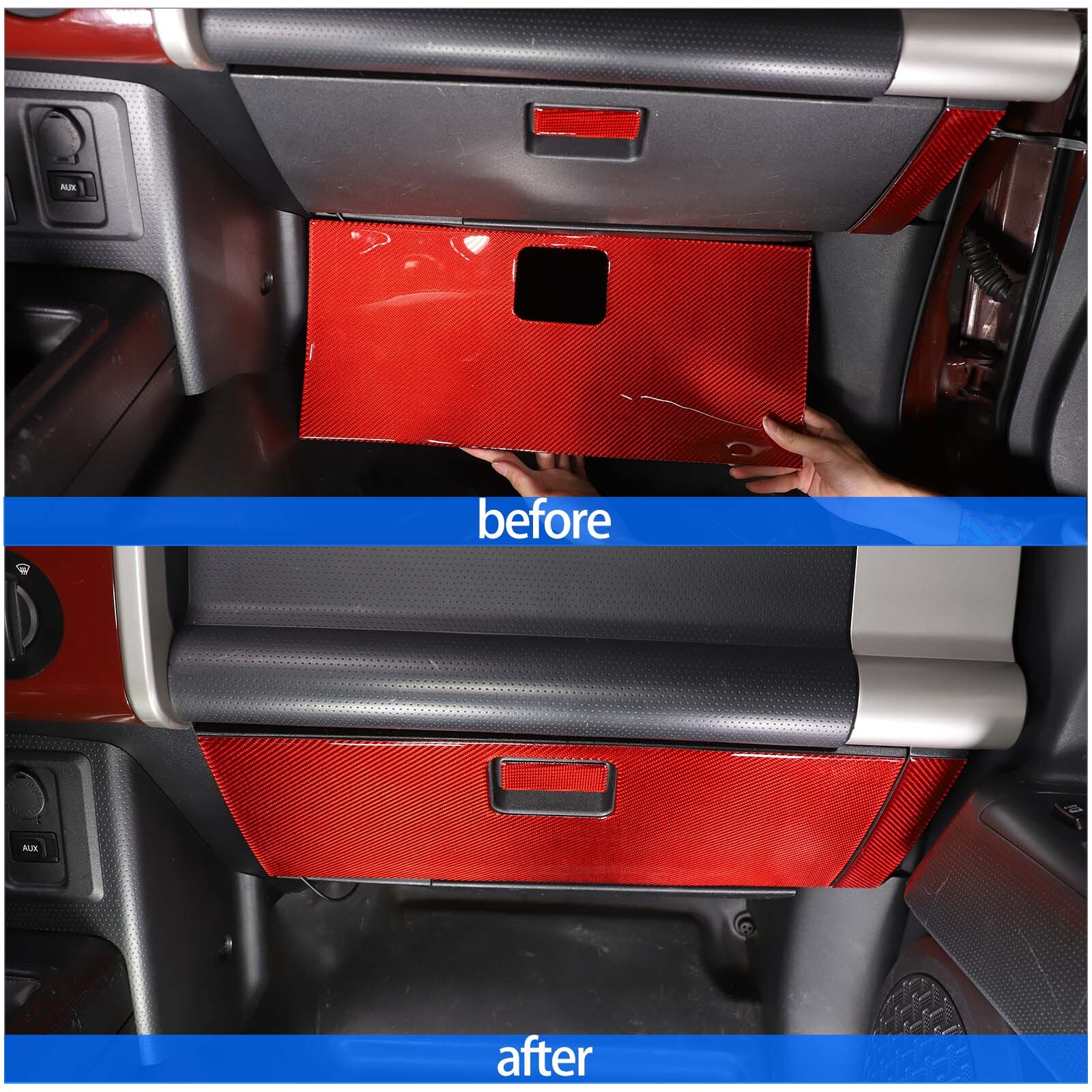 Fit For 07-21 Toyota FJ Cruiser passenger side glove box panel sticker ...