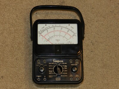 Simpson 250 Analog Multi Volt-Ohm Meter TESTED WORKS | eBay