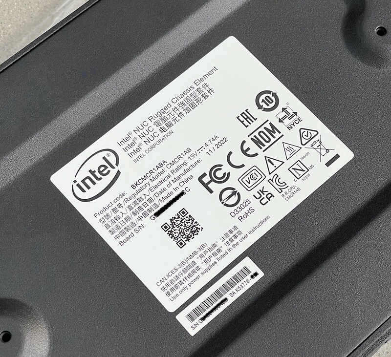 Rugged Intel NUC Chassis Element with NUC 8 Compute Element i7-8565U/8G ...