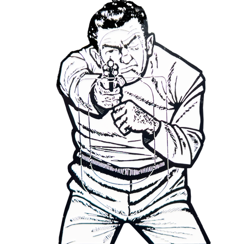 EL14-017 Bad Guy target keychain range firearms instructor challenge ...