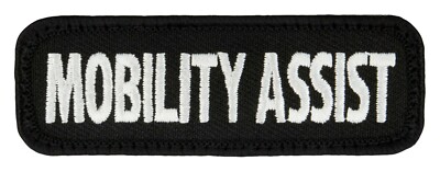 MOBILITY ASSIST Sew-on SD-014 Service Dog Embroidered Patch 3"X1" FREE ...