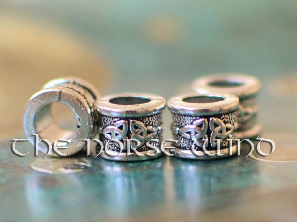 Viking Beads Beard Jewelry 4 PCS Hair Beads Norse Beard Rings Celtic ...