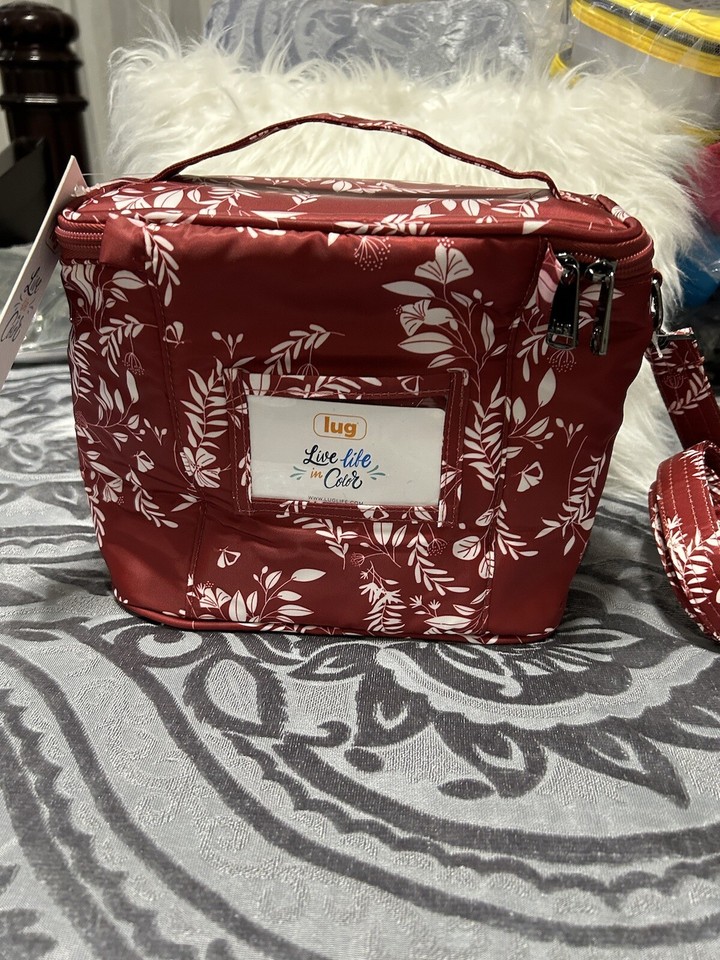 LUG Nibble Insulated Convertible Lunch Tote in Flourish Red - NWT | eBay