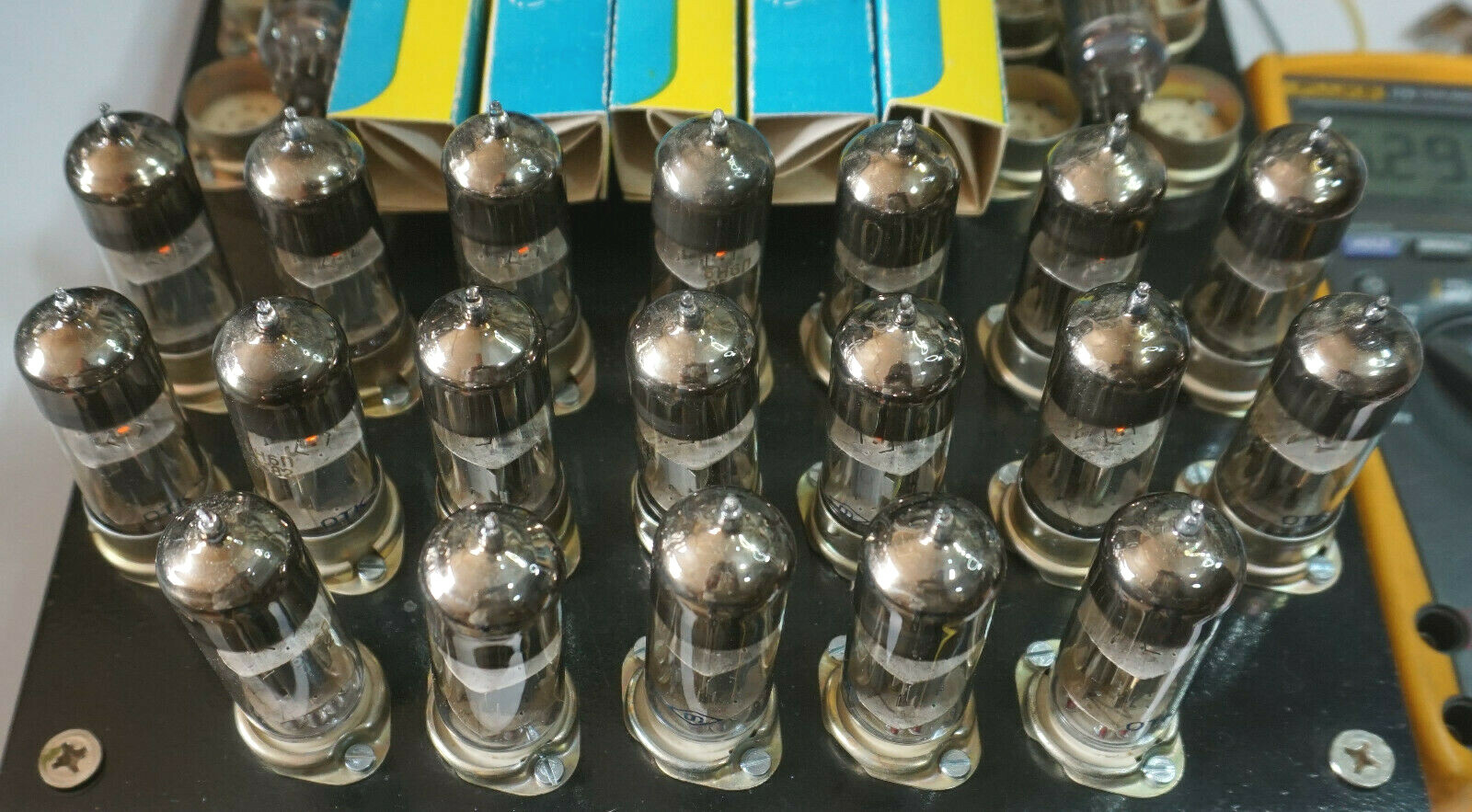 MATCHED PAIR 6N6P/ECC99/E182CC NEW GOLD GRID RUSSIAN TUBE 1982-84!! OTK ...