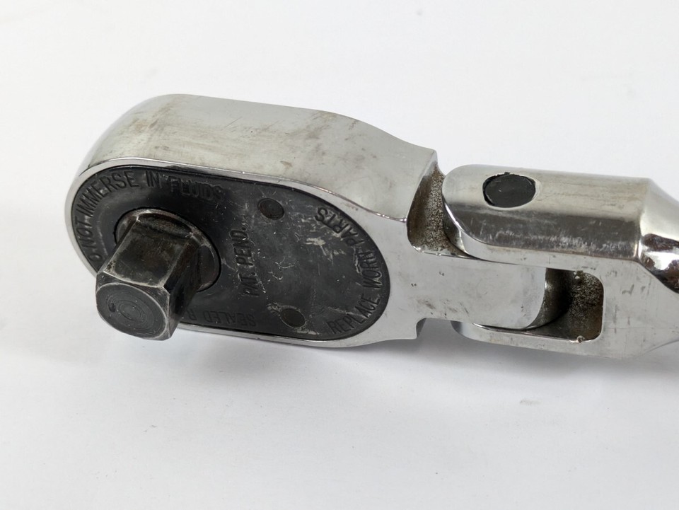 SNAP-ON SHLF80A 1/2" DR Soft Grip Long Handle Flex-Head Ratchet Wren ...