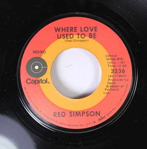 Country 45 Red Simpson - Where Love Used To Be / I'M A Truck On Capitol ...
