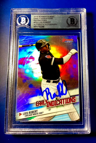 Luis Robert Autograph Rookie BGS 2018 Bowman Best Refractor Auto RC ...