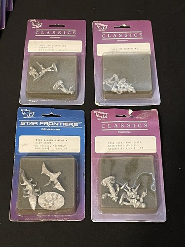 TSR Classics & Star Frontiers Miniatures Lot of 30 NOS Vintage RPG 1983 ...