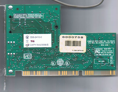 3COM 56k ISA Voice Modem Card 6000758 | eBay