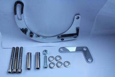 Chrome SB Chevy 283-350 Driver Side Low Mount Alternator Bracket SBC ...