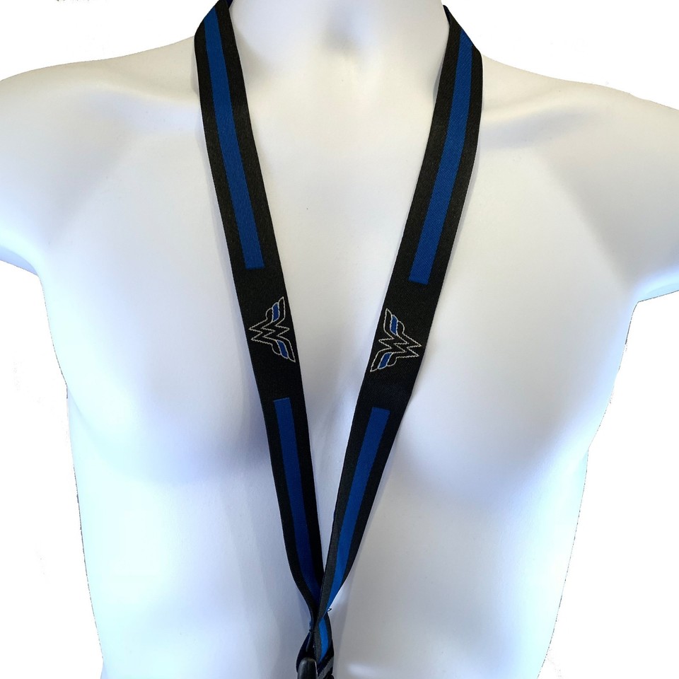 Wonder Woman Thin Blue Line Lanyard Necklace Police Law Enforcement ...