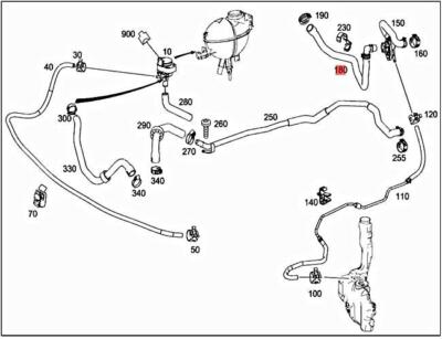 Genuine MERCEDES A207 C207 S204 S212 W204 W212 C-CLASS W204 Hose ...