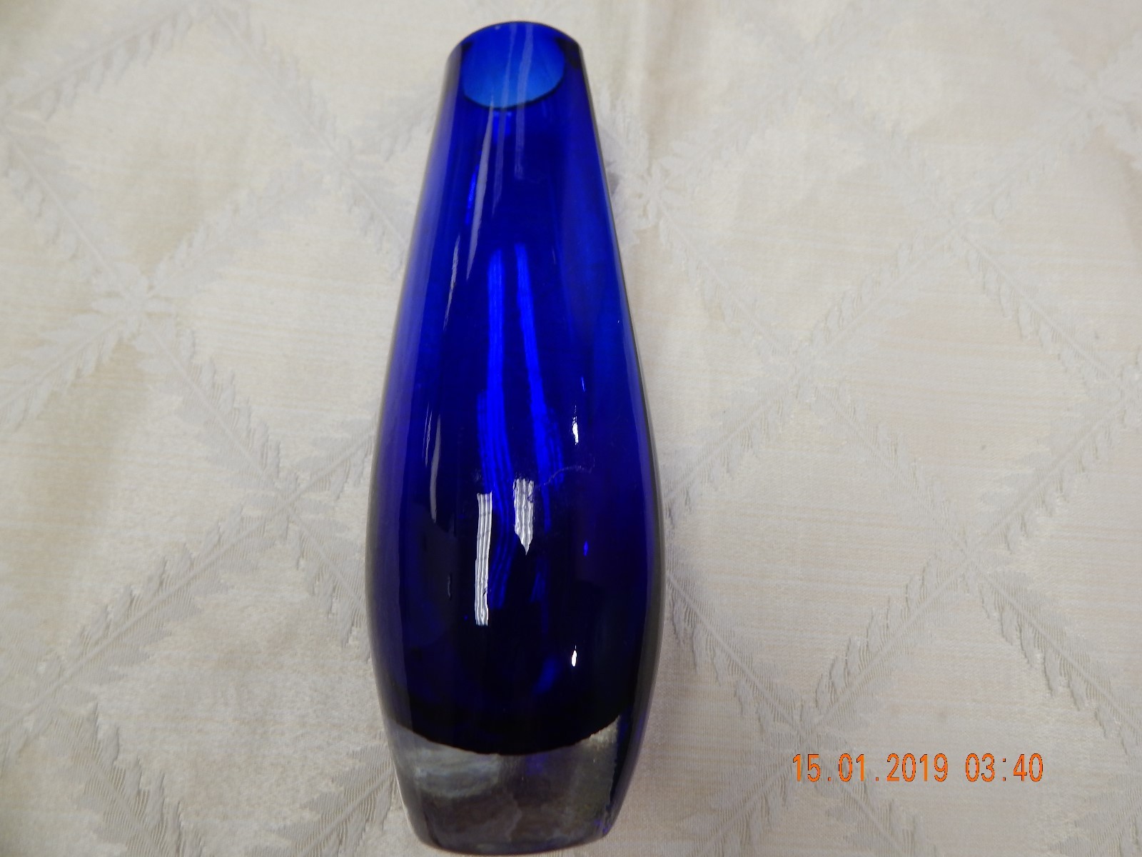 Vintage cobalt dark blue single rose vase | eBay