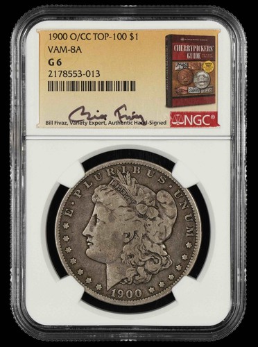 1900 O/CC $1 VAM 8A Top 100 NGC G6 Bill Fivaz Signature Label | eBay