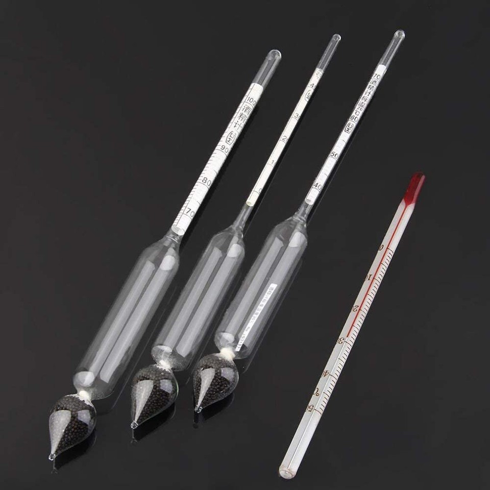 Precision Alcohol Hydrometer Meter 0-100% Whisky Moonshine Distilling ...