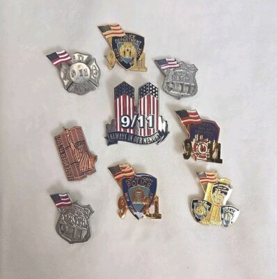 Lot Of 9 9/11 Police NYPD NYFD New York Vintage Lapel Pins 2001 | eBay