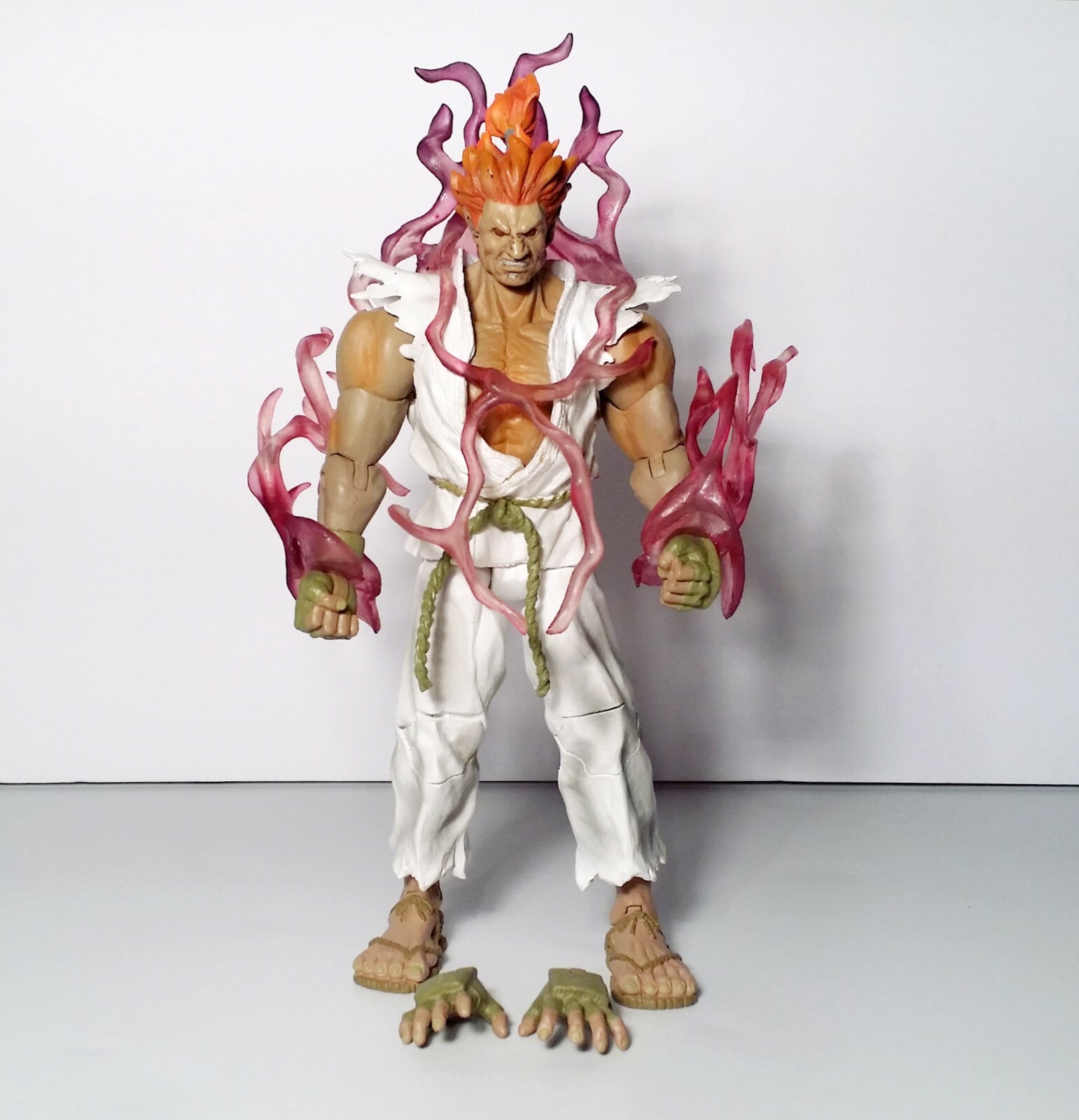 Street Fighter Capcom vs SNK 2 SDCC Akuma White Gi Action Figure 2006 ...