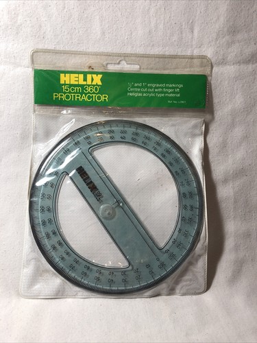 Helix Protractor 6in Diameter 6" / 15cm 360° Round 12091 Acrylic | eBay