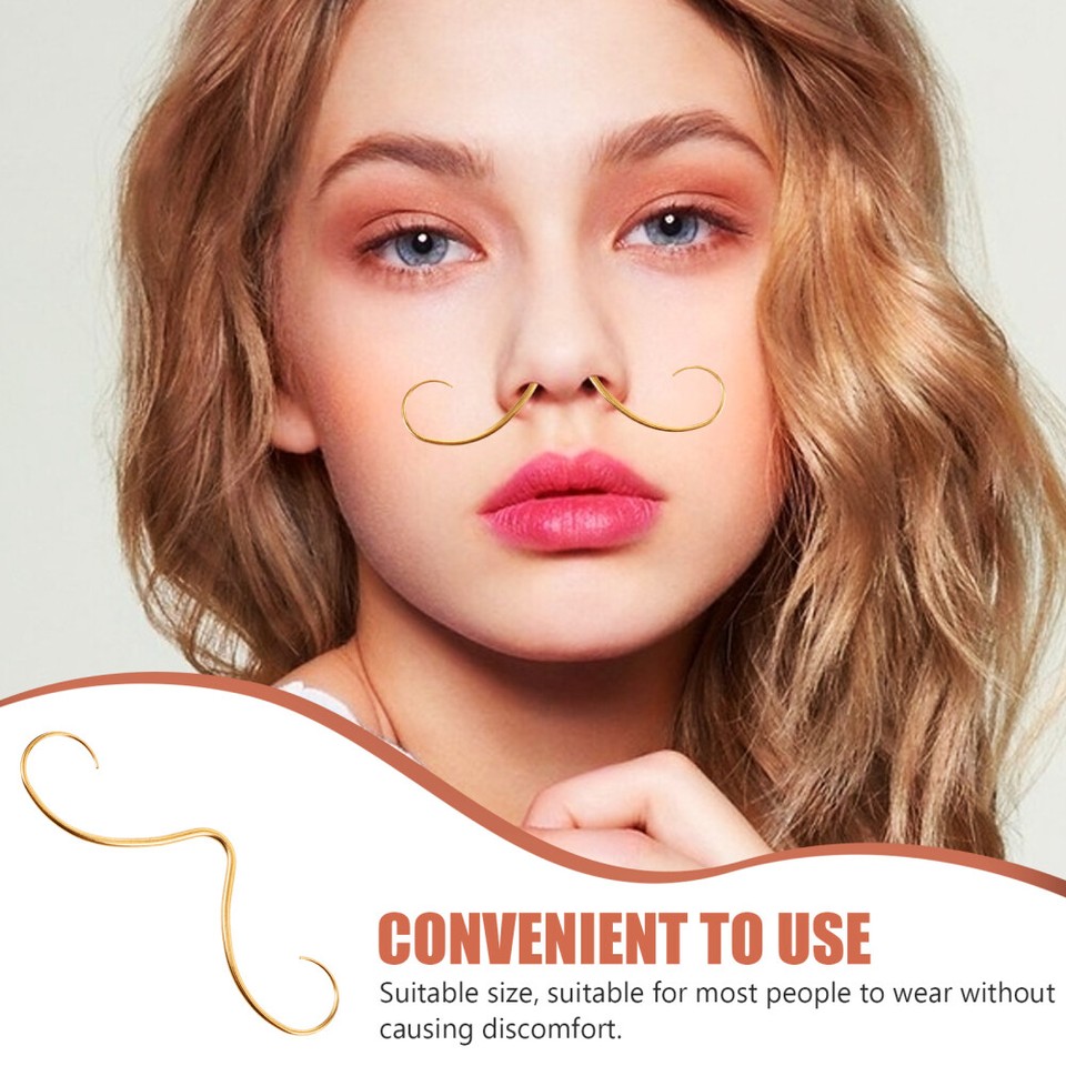 Mustache Septum Ring Nose Piercing Stainless Steel Mustache Nose Ring ...