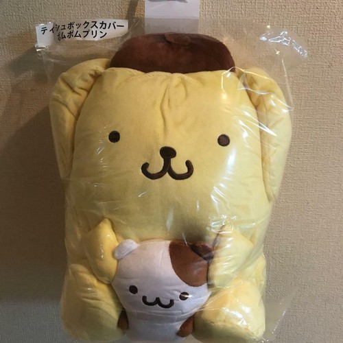 Pompompurin Tissue Box Cover Big Plush Doll Sanrio Kuji Limited 118×248 ...