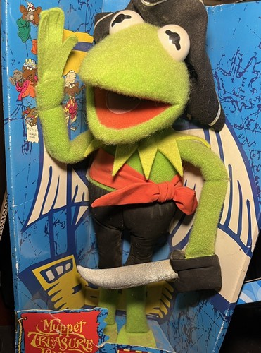 Vintage Muppet Treasure Island Kermit the Frog Captain Smollett ToyBiz ...
