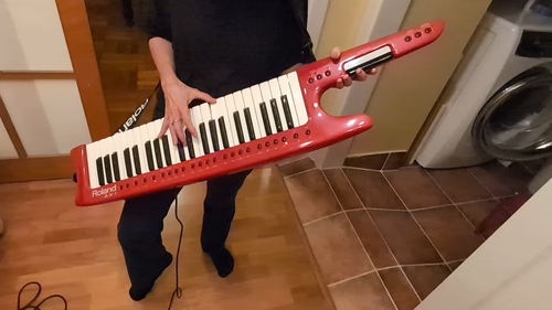 Roland AX-1 MIDI Keyboard Controller / Keytar w/Custom Hard Travel Case ...