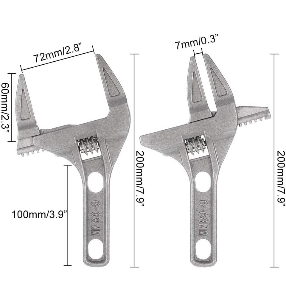 Adjustable Spanner Wrench Plumbers Nut Key Hand Tool fr Bathroom ...