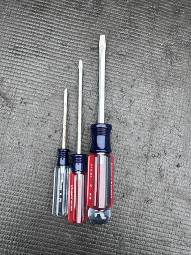 Sears Craftsman USA Ugly Nos Pratt Read Screwdrivers 3pc 41581 41589 ...