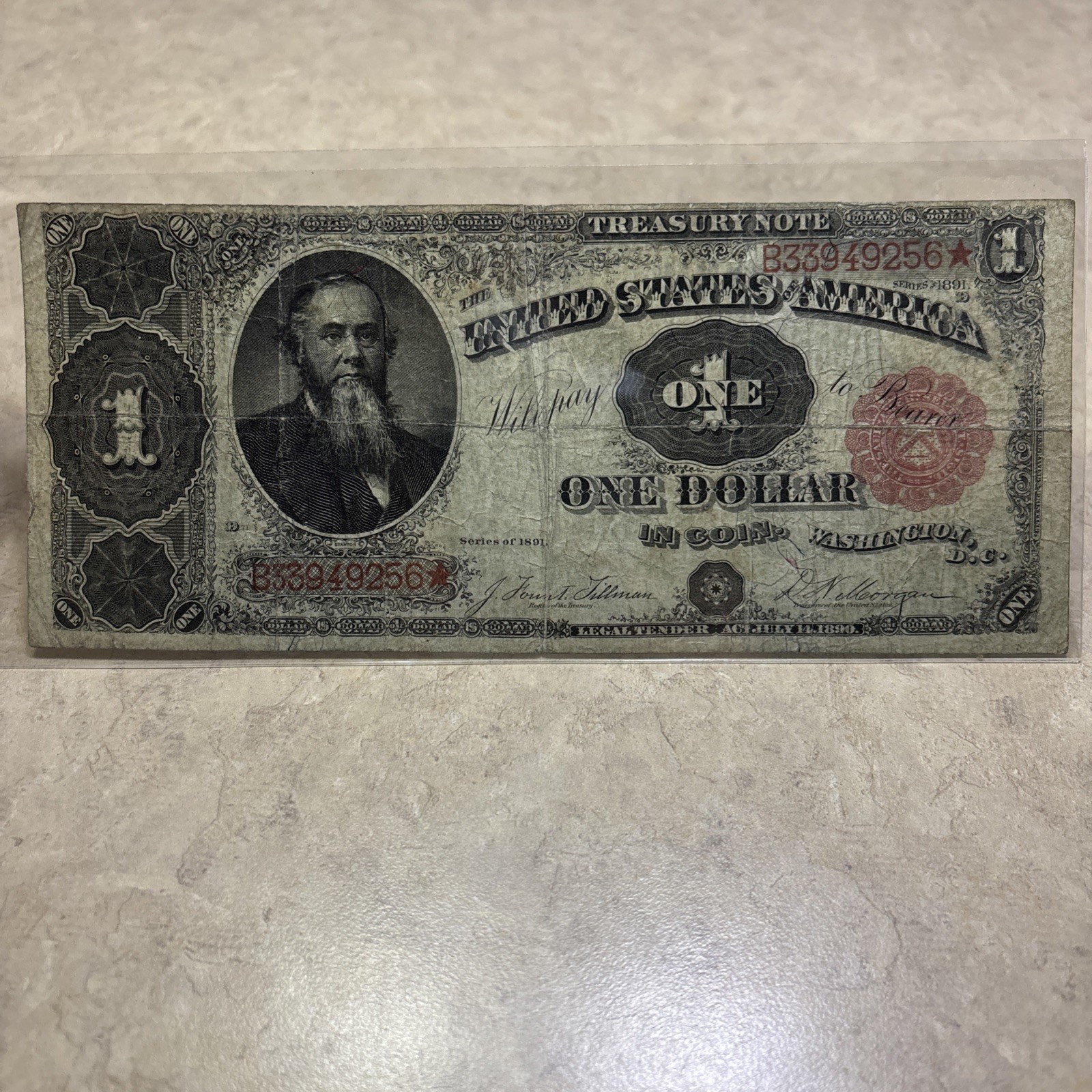 1891 $1 TREASURY NOTE ONE DOLLAR IN COIN | eBay