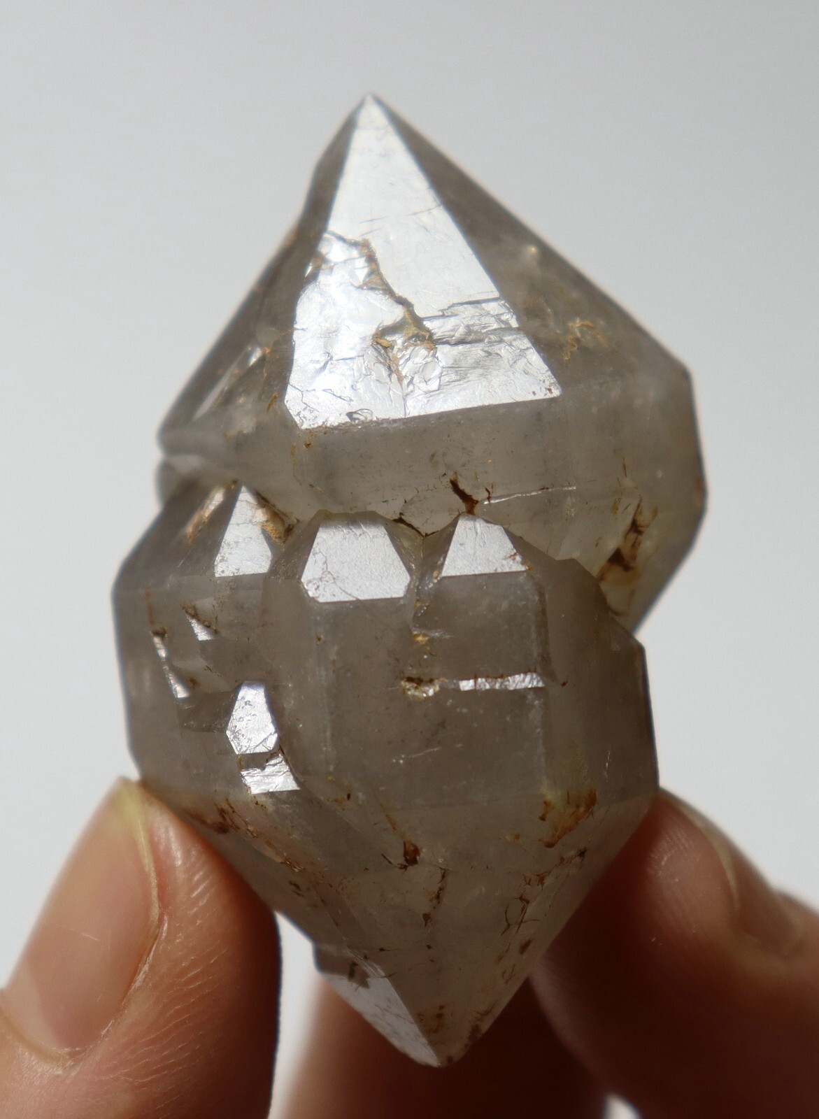 44g Unique NATURAL skeletal Elestial QUARTZ Crystal Double End Specimen ...