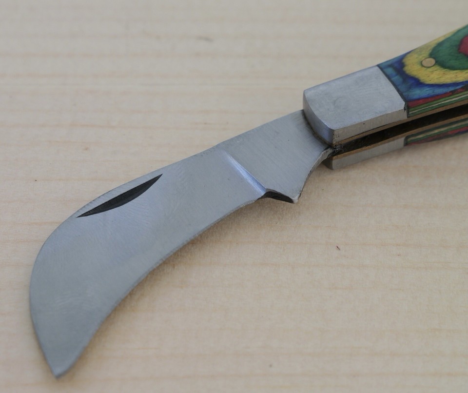 Mini Hawks Bill knife 3” Overall Vintage Style Manual Folding Knife ...