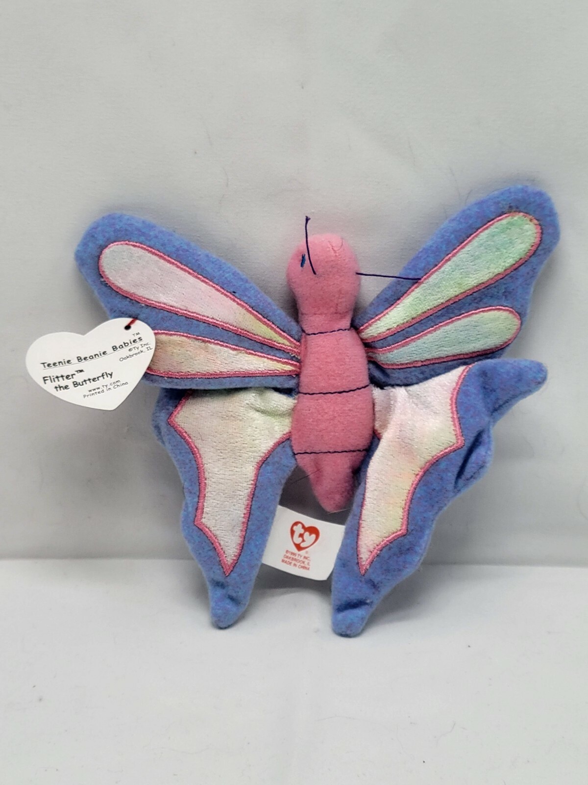 TY Beanie Babie Flitter the Butterfly Plush Toy - Pink/Purple retired ...