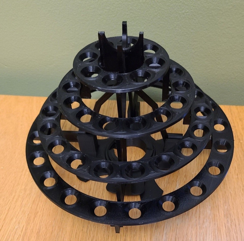 MARBLE TREE DISPLAY STAND AKRO PELTIER VITRO SWIRL SLAG GERMAN ALLEY ...