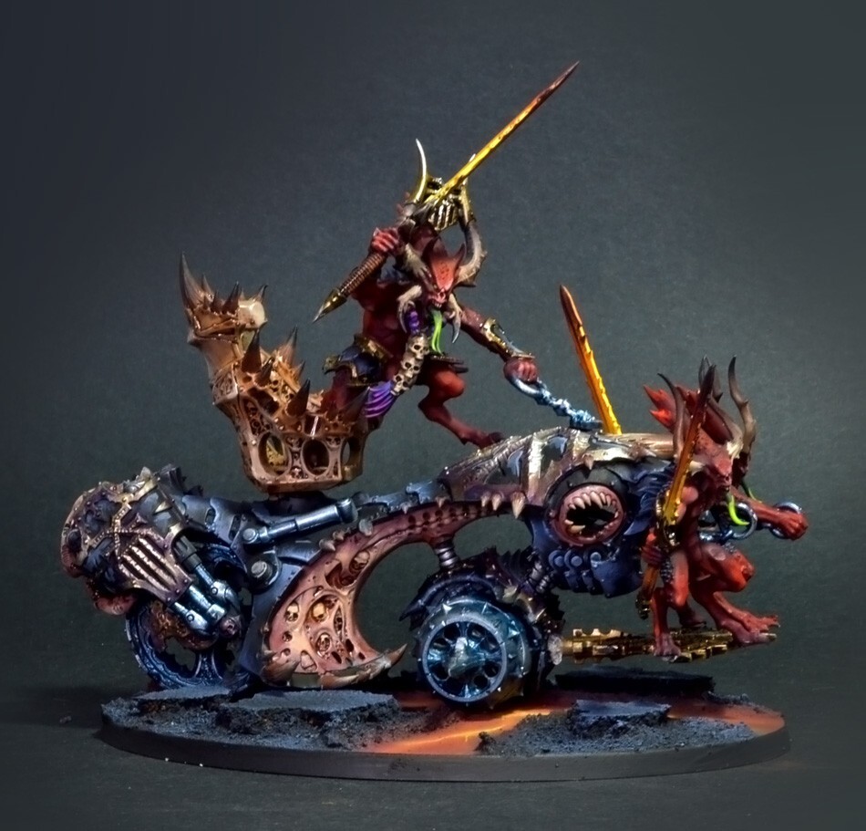 Rendmaster, Herald of Khorne on Blood Throne ** COMMISSION ** pro ...