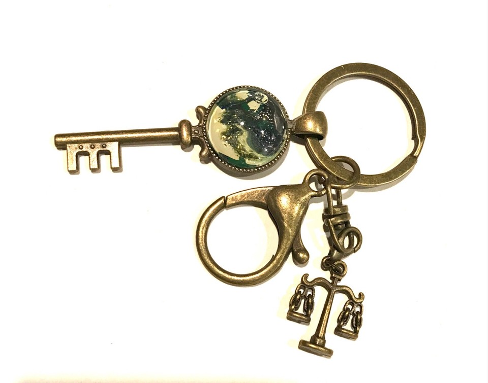 Handmade Key chain key rings charm unique gift idea wearable art ...