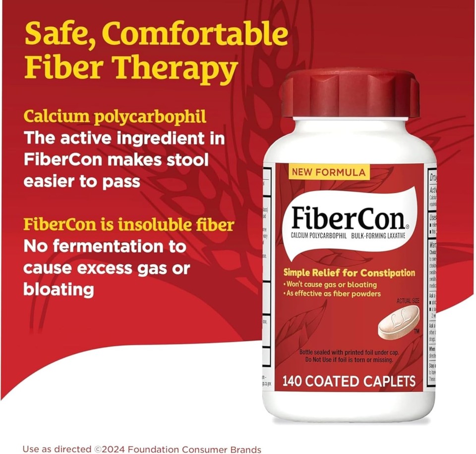 Fibercon Fiber 140 Caplets Each by Fibercon (Pack of 2) | eBay