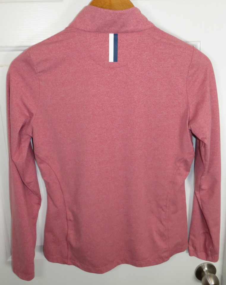 Rhoback Women's Heather Performance Q-Zip in Cranberry Size Small Logo ...