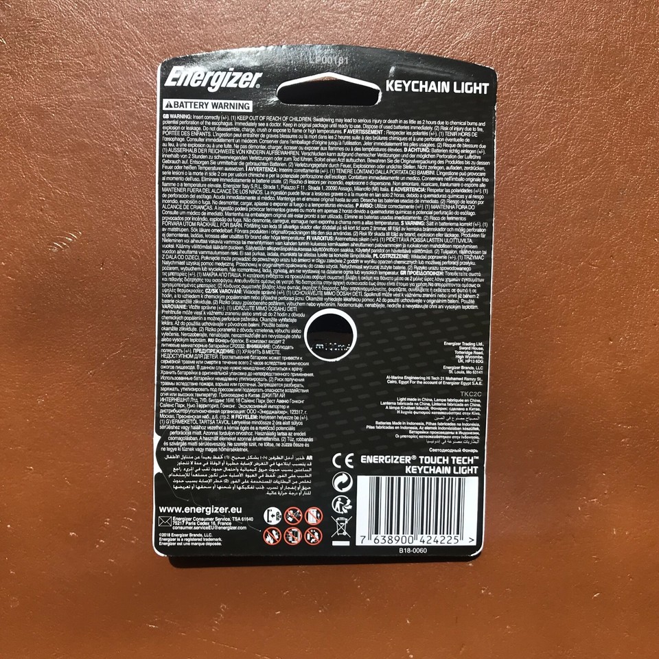 New Energizer LED Touch Tech Keychain Light Keyring Torch Chrome Car ...