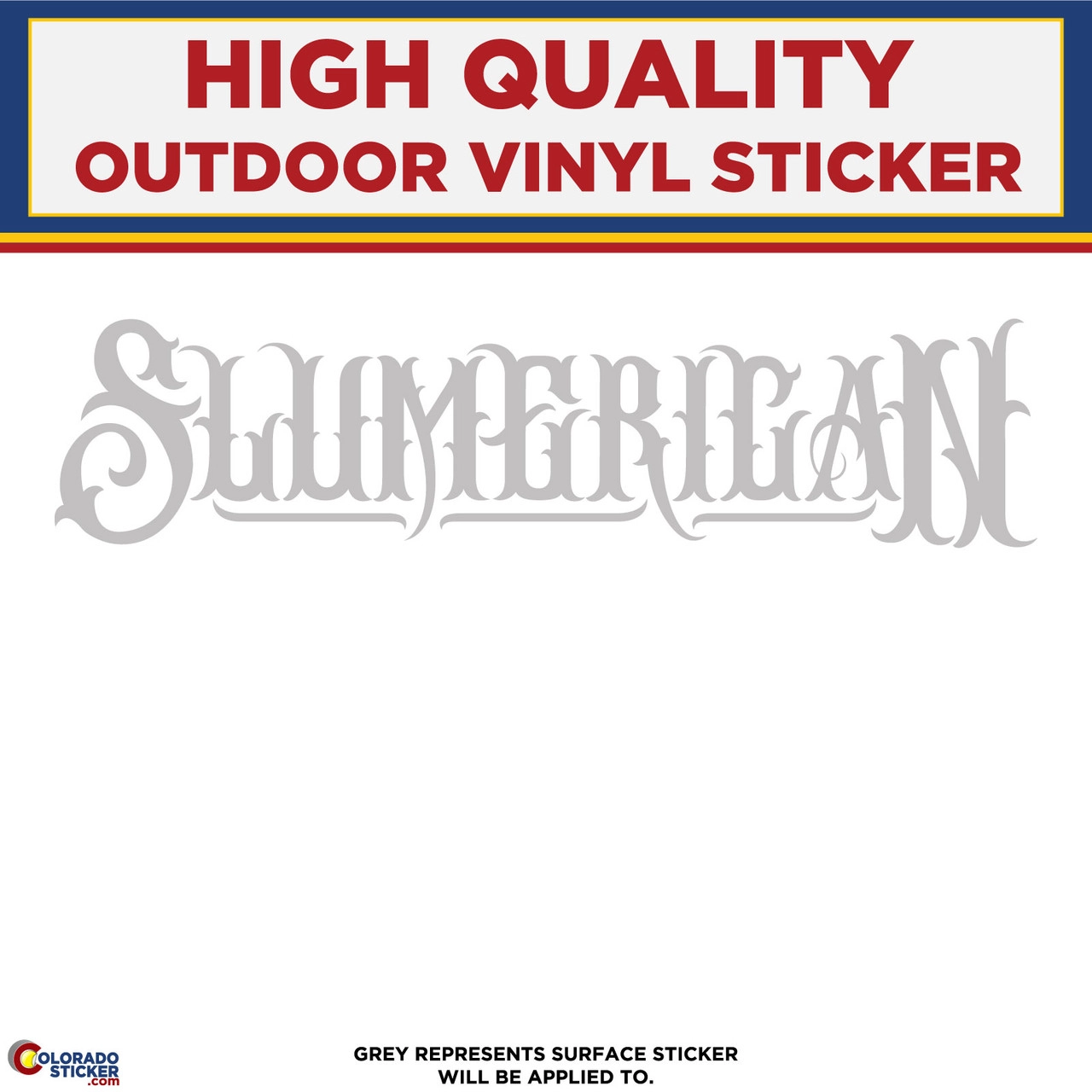 Slumerican Text, Die Cut High Quality Vinyl Sticker Decal | eBay