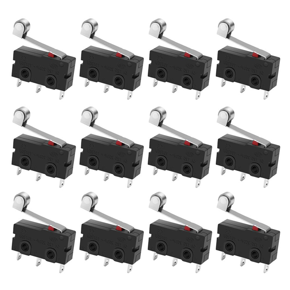 Micro Limit Switch, 12 Pcs Momentary Limit Switch SPDT 1NO 1NC, 3 Pin ...