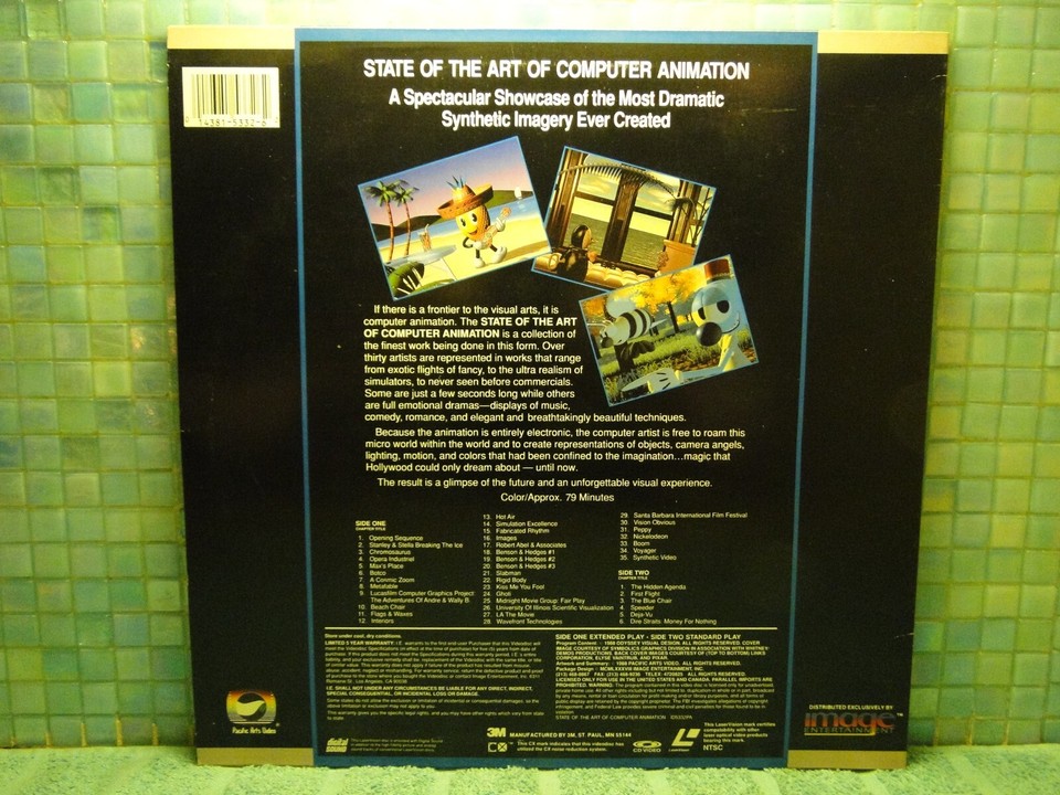 State Of The Art Of Computer Animation Laserdisc -EXTRA LDs SHIP FREE ...
