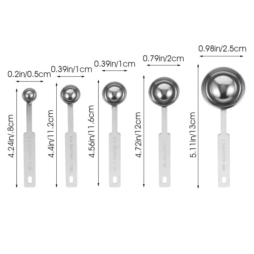 5 Pcs Magnetic Measuring Cups Graduated Spoon Spoons Set Smooth Surface ...