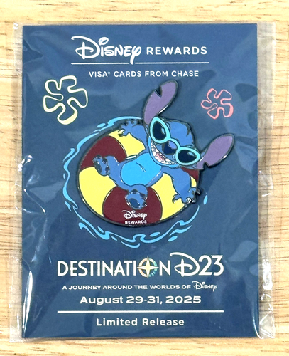 New Disney STITCH Destination D23 Visa Rewards Limited Release 2025 Pin ...