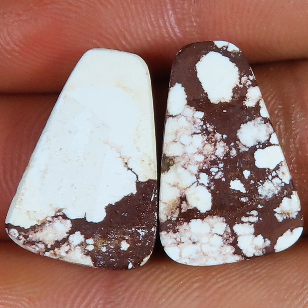 27.95Cts. Wild Horse Magnesite Pair Cabochon Loose Gemstone For Jewelry ...