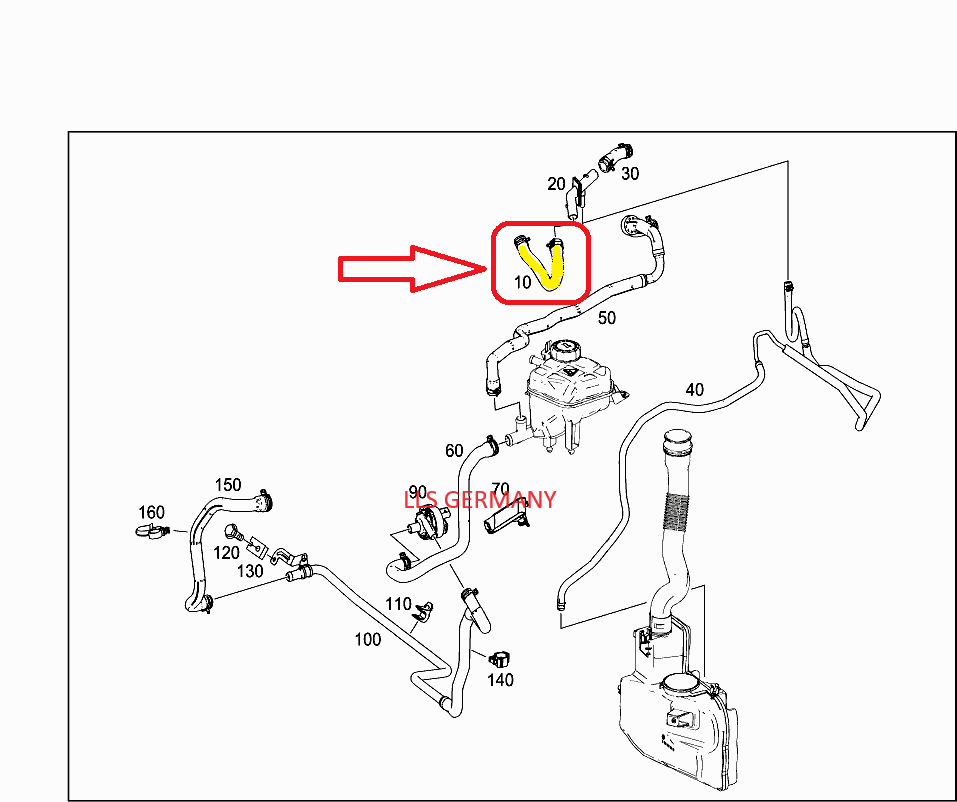 Heat Exchanger Hose For MERCEDES GLE GLS M-Class GL 350 D CDI ...