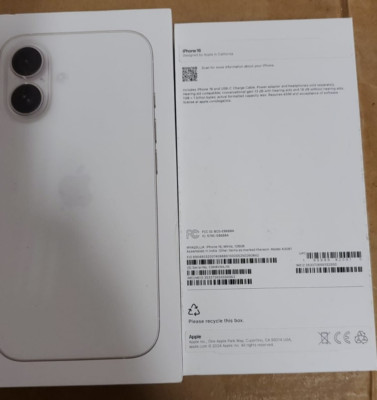 Lot of 5 Original Apple Empty Box iPhone 16 White(No accessories/No ...