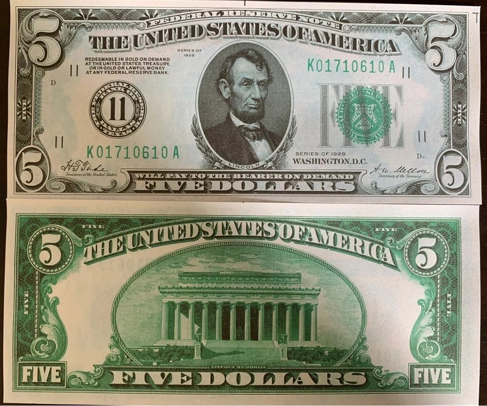 Reproduction Collection 1880-1934 United States Paper Money US ...