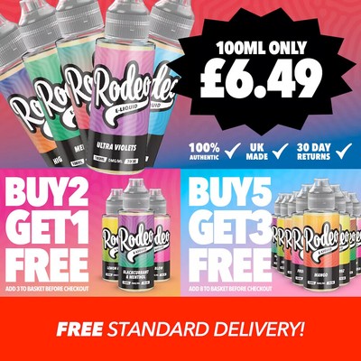 Rodeo & Rodeo Ultra | 100ml Vape Liquid | Vape Juice | No Nicotine | E ...