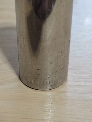 USED CRAFTSMAN 1/2" DRIVE 12 POINT 21MM DEEP SOCKET 44447 GOOD ...